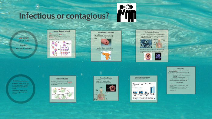 What is the difference between infectious and contagious? by jazmine