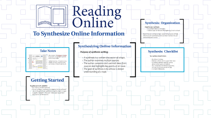 Module 4: Synthesize Online Information by Sarah Fedko