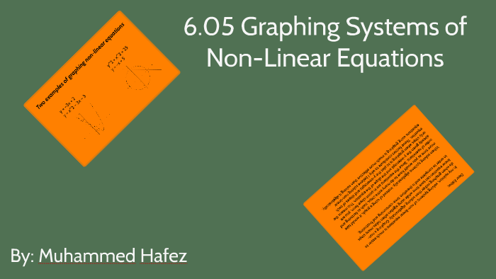 6.05 Graphing Systems of Non-Linear Equations by Muhammed Hafez on Prezi