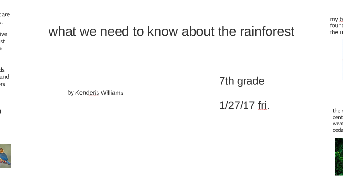 what we need to know about the rainforest by kenderis williams on Prezi