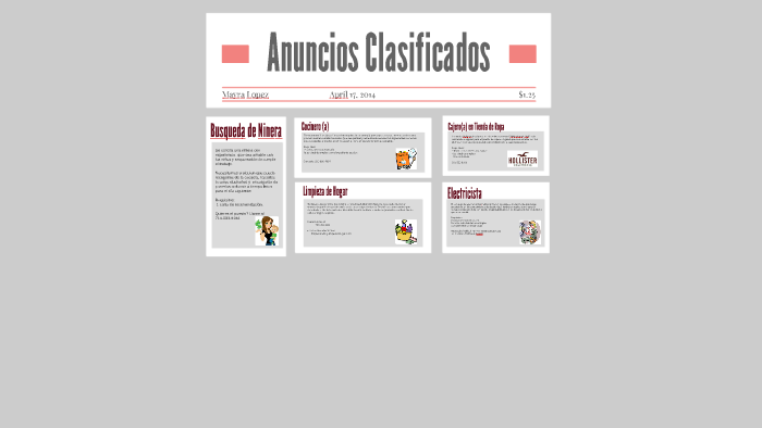 Chapter 5A classified ad spanish project by Mayra Lopez on Prezi