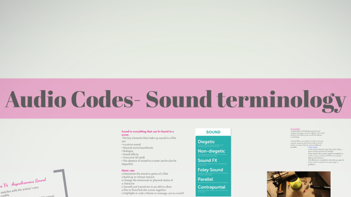 Level 4 Audio Codes: An introduction to sound terms in film by Rachael ...