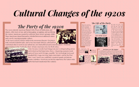 Cultural Changes of the 1920s by desc071996 Student on Prezi