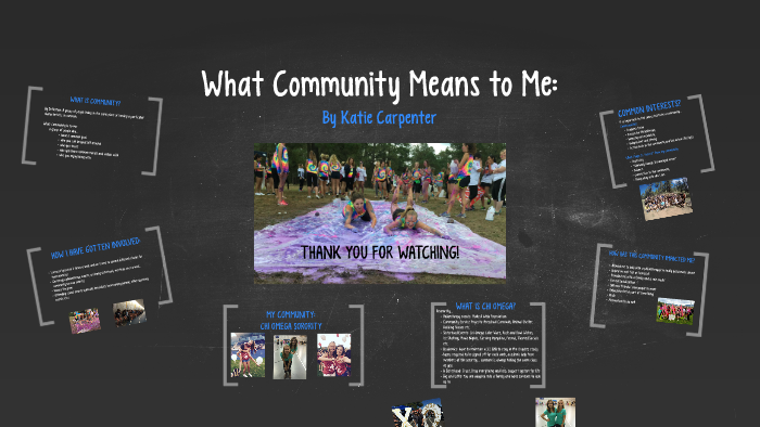 What Community Means to Me: by Katie Carpenter on Prezi