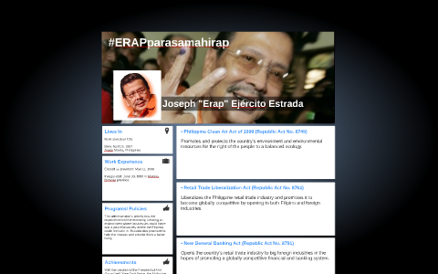Estrada Administration by Thomas Santos on Prezi