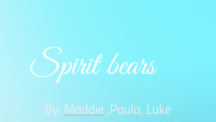 spirit bears by Luke Bartle on Prezi