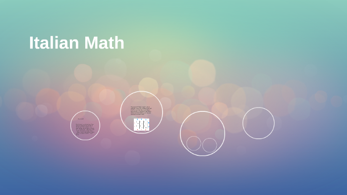 Italian Math by Aldo omelia on Prezi