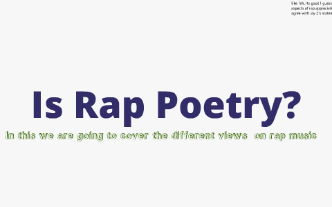 "Rap is Poetry" by Cynthia Barrie on Prezi