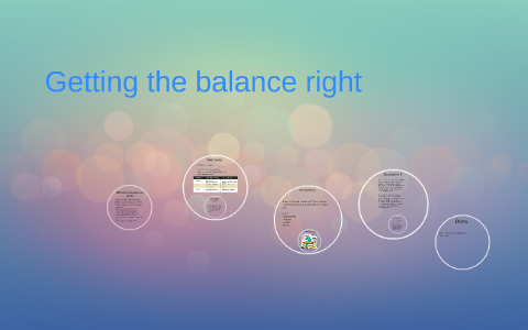 Getting the balance right by on Prezi
