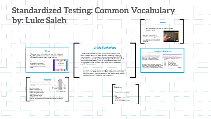 Standardized Testing: Common Vocabulary by on Prezi
