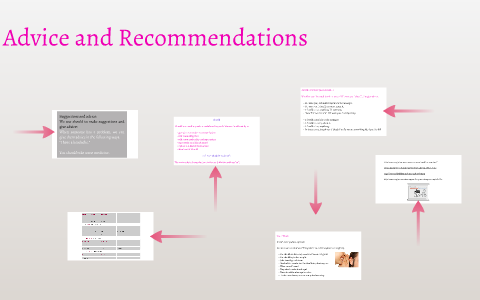 Advice and Recommendations by