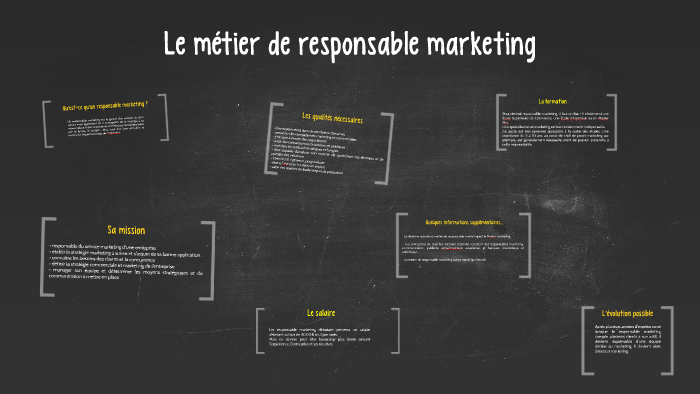 Le métier de responsable marketing by Samantha HURIAU on Prezi