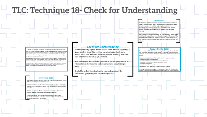 TLC: Technique 18- Check for Understanding by Ashley Trainer on Prezi
