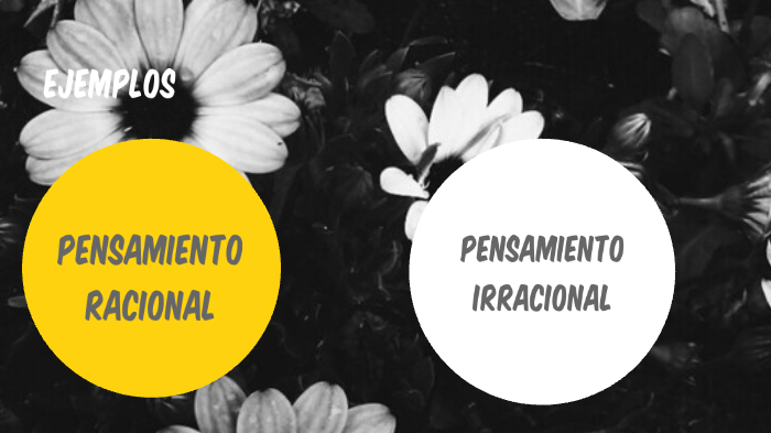 EJEMPLOS DE PENSAMIENTOS RACIONALES E IRRACIONALES by fatima guayasamin ...