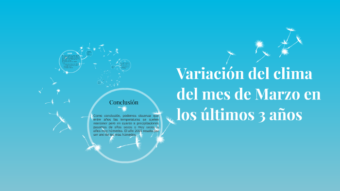 Variaciones del clima del mes de Marzo en los últimos 3 años by Marta ...