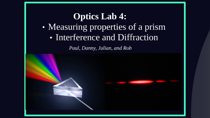 Optics Lab 4: Measuring the Properties of a Prism by Phoenix Heart on Prezi