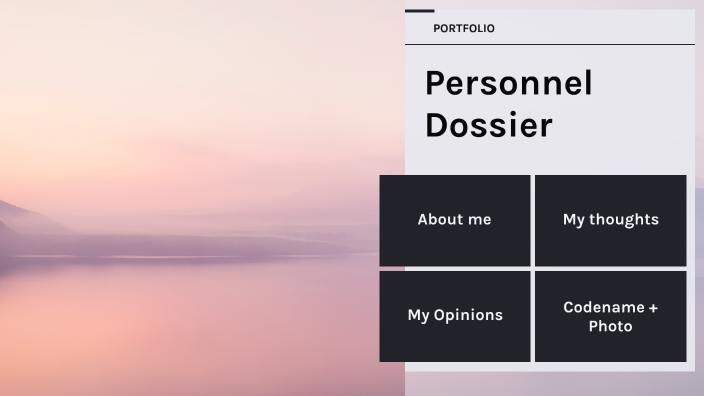 Personnel Dossier by Mahesh Bajjuri on Prezi
