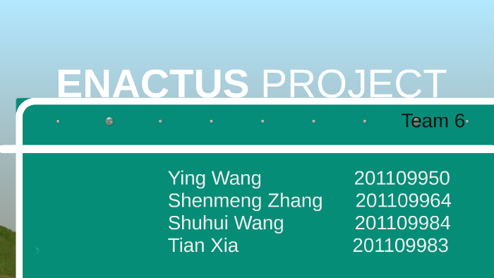 ENACTUS PROJECT by S T on Prezi