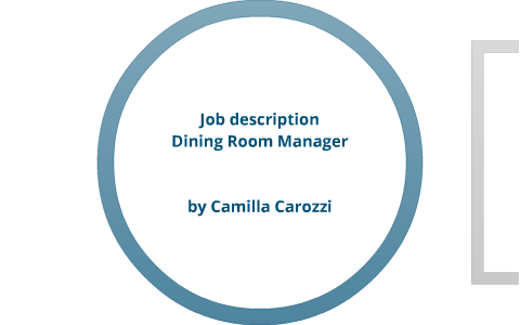 Job description Dining Room Manager by Camilla Carozzi on Prezi
