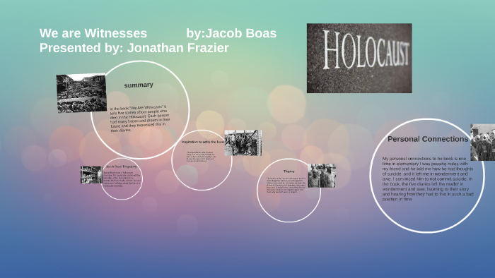 We are Witnesses by Jacob boas by jonathan frazier on Prezi