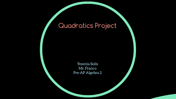 Quadratics Project by yesenia solis on Prezi