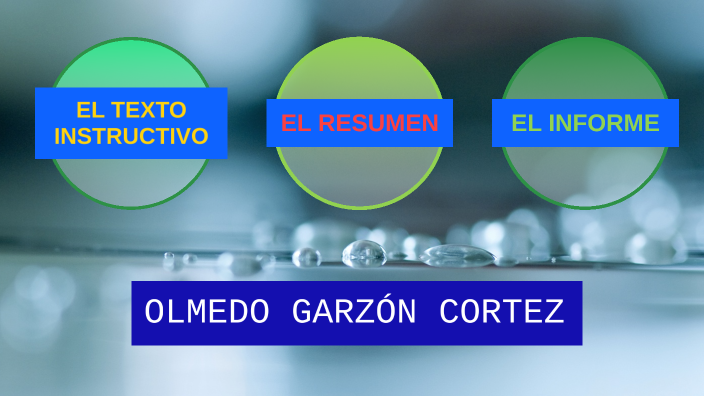 EL TEXTO INSTRUCTIVO, EL RESUMEN Y EL INFORME. by Olmedo Garzón Cortez ...