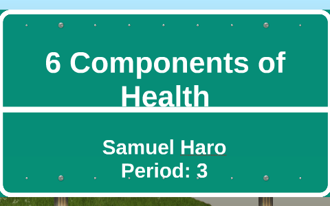 6 Components of Health by samuel haro