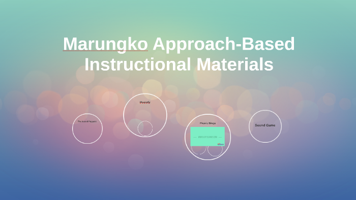 Marungko Approach-Based Instructional Materials by Richmond Pestaño on ...