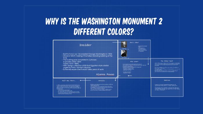 Why is the Washington monument 2 different colors? by Alanna Pavao on Prezi