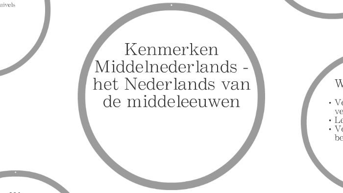 Kenmerken Middelnederlands - het Nederlands van de middeleeu by juul ...