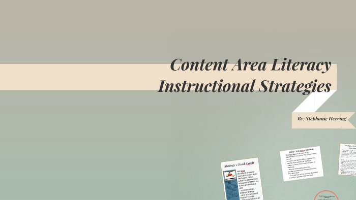 Content Area Literacy Instructional Strategies by Stephanie Herring