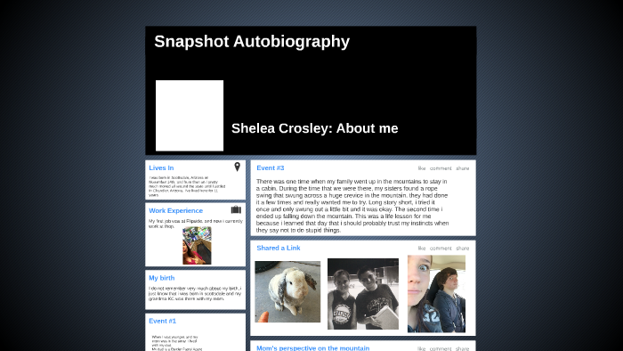 Snapshot Autobiography by Shelea Crosley