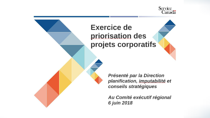 Exercice de priorisation des projets corporatifs by Florence Guillot on ...
