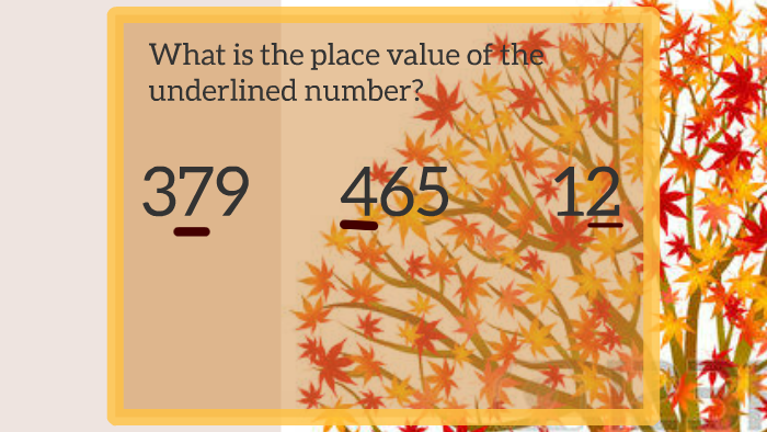What is the place value of the underlined number? by Cassandra Steinke ...
