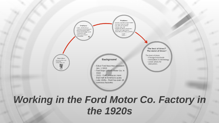 Working in the Ford Motor Co. Factory in the 1920s by Brandon Petray on ...