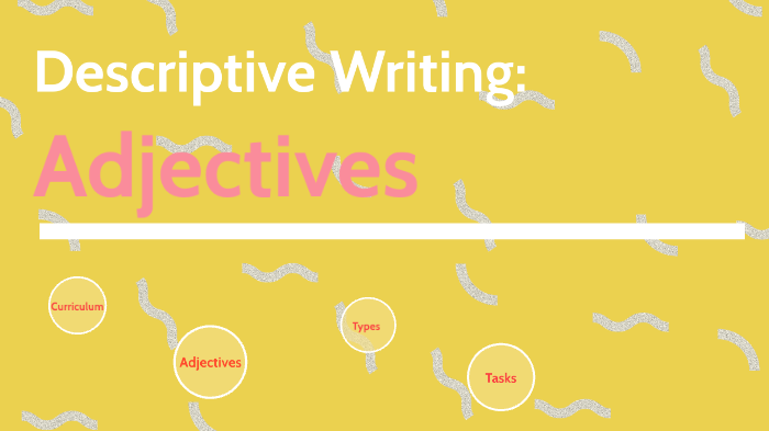 Descriptive writing: Adjectives by Kellie Allen on Prezi