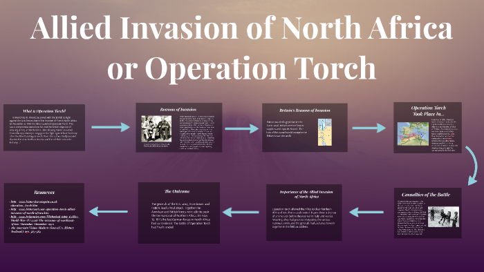 Allied Invasion of North Africa or Operation Torch by Elizabeth Smith ...