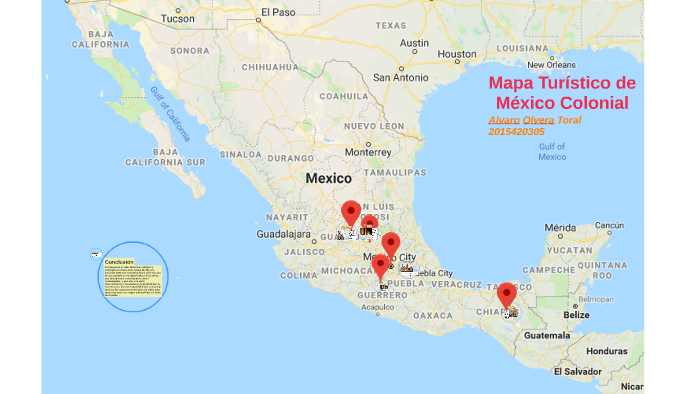 Mapa Turístico de México Colonial by