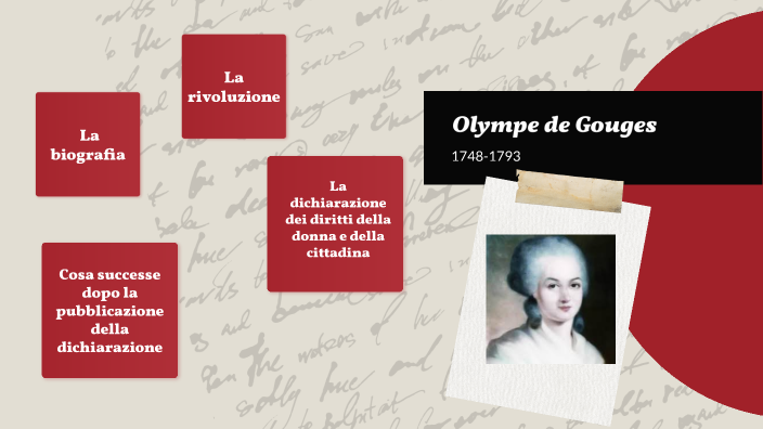 Olympe de Gouges da studiare by Anastasia Rossi on Prezi