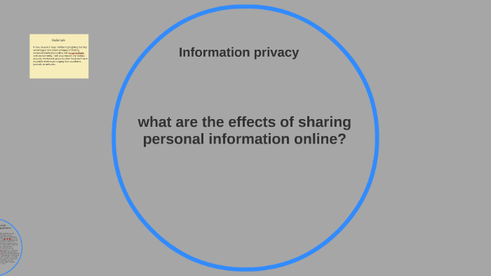 what are the effects of sharing personal information online? by isa ...