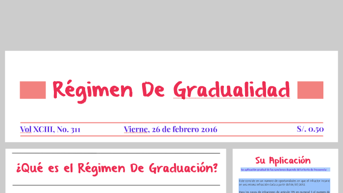 Regimén De Gradualidad by ALEX RAMOS SANTA CRUZ on Prezi