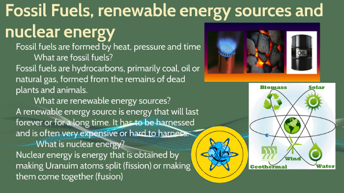 Fossil Fuels, Renewable energy sources and Nuclear energy by Johnny Wu ...