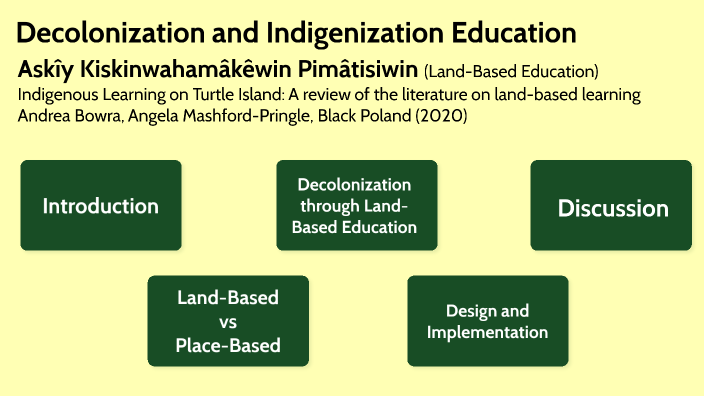 Decolonization through Land-Based Learning by Armand Tetreault on Prezi