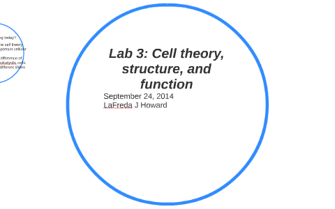 Lab 3: Cell theory, structure, and function by LaFreda Howard on Prezi