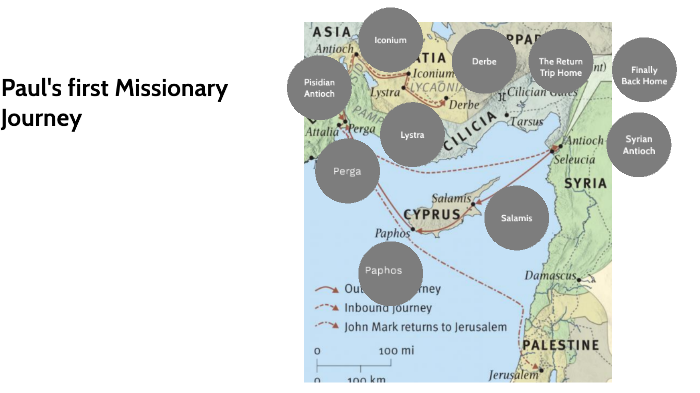Paul's First Missionary Journey by Xander Cary on Prezi