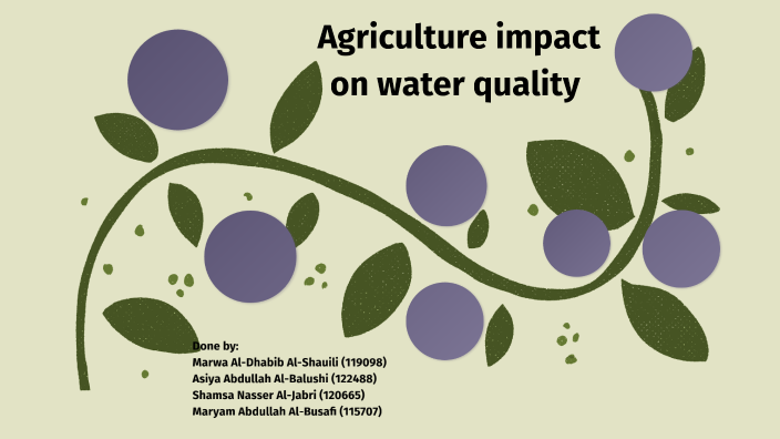 Agriculture impact on water quality by Aysha Alshuali on Prezi