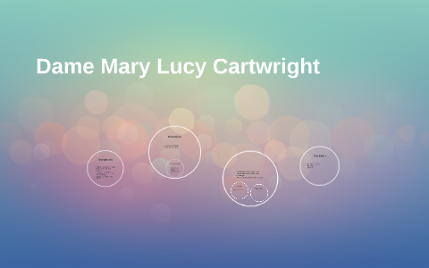 Dame Mary Lucy Cartwright by Taizah Colbert