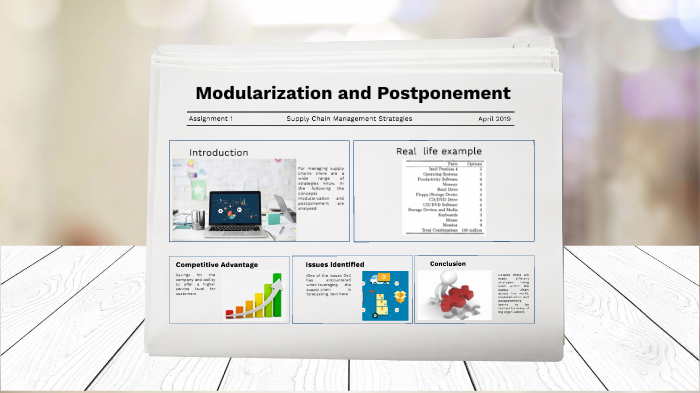Supply Chain Strategies Modularization And Postponement By Carina