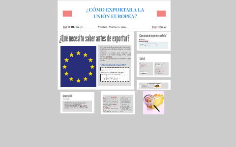 CÓMO EXPORTAR A LA UNIÓN EUROPEA. by Angela Mayorga