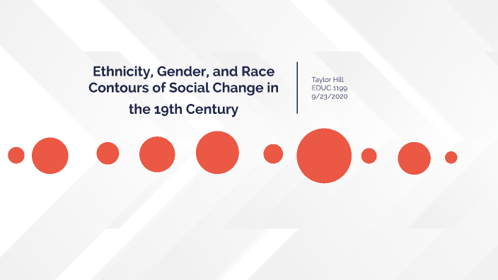 Ethnicity, Gender, and Race Contours of Social Change in the 19th ...